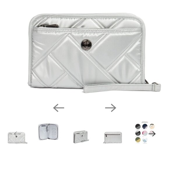 lug | Bags | Lug Zeppelin 2 Rfid Wristlet Wallet Metallic Silver | Poshmark